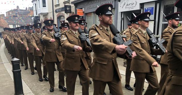 Royal Engineers march to commemorate 75th anniversary of freedom of Ripon