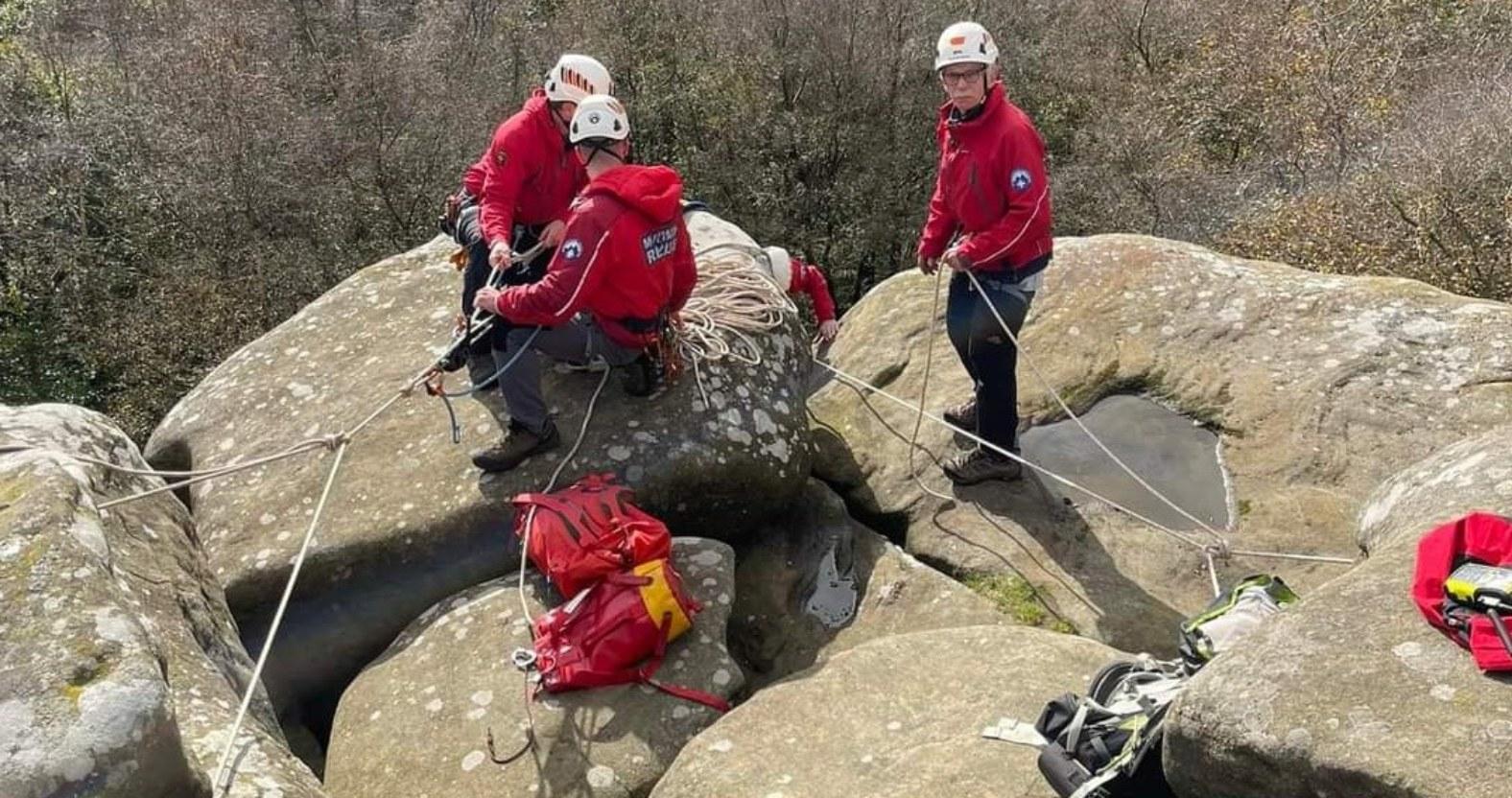Climber rescued after arm gets trapped at Brimham Rocks