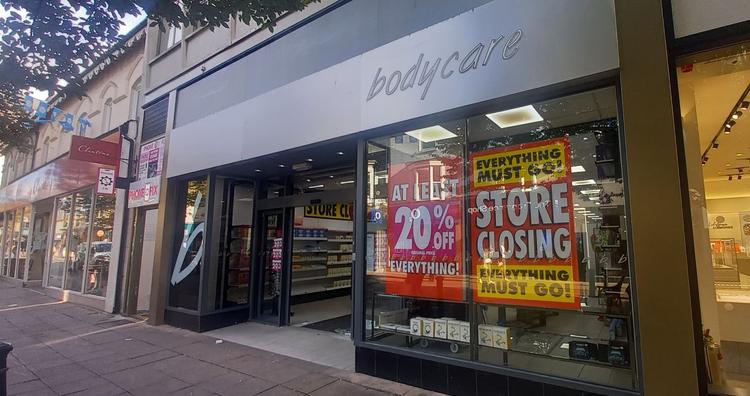 Harrogate Bodycare puts up 'store closing' signs